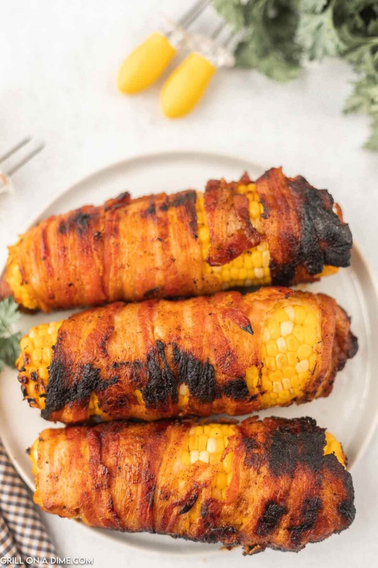 Grilled Bacon Wrapped Corn on the Cob Recipe - grillonadime.com