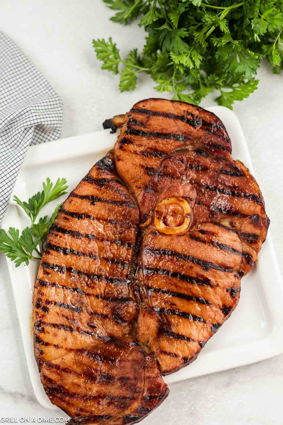 Grilled Ham Steak Recipe - grillonadime.com