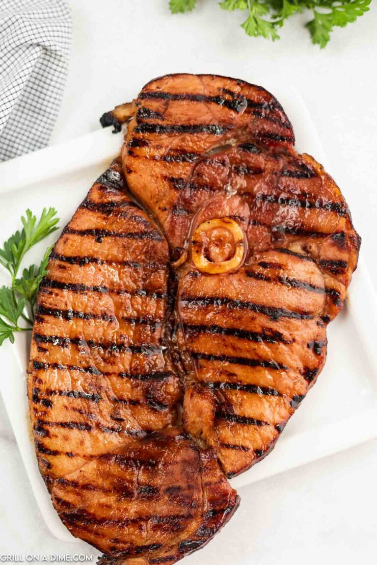 Grilled Ham Steak Recipe - grillonadime.com