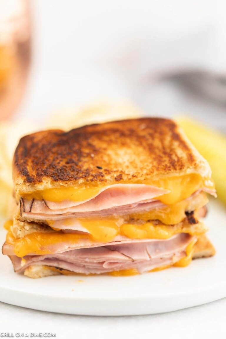 Blackstone Grilled Ham and Cheese Made Easy - grillonadime.com