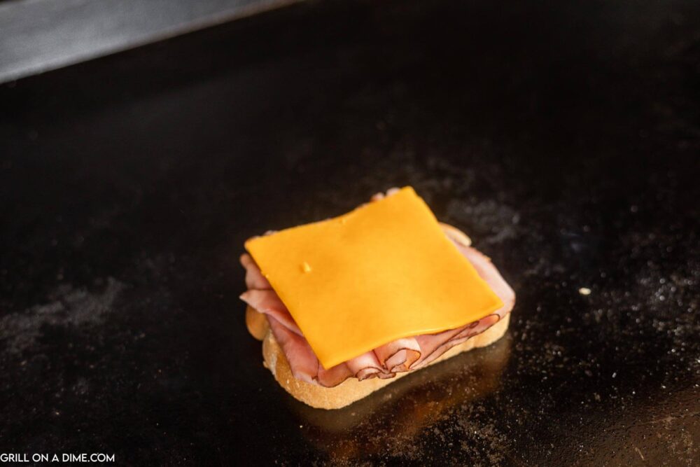 Blackstone Grilled Ham and Cheese Recipe - grillonadime.com
