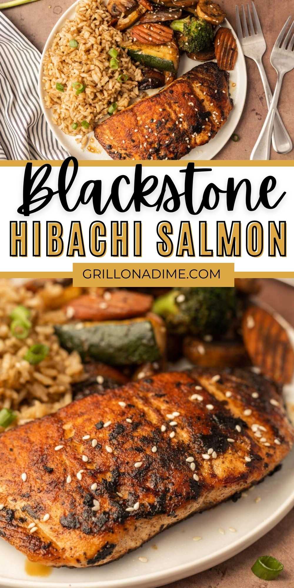 Blackstone Hibachi Salmon Recipe - grillonadime.com