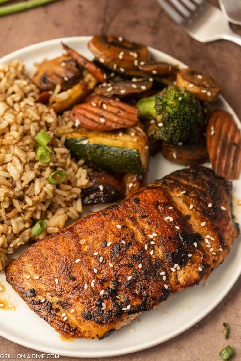 Blackstone Hibachi Salmon Recipe - grillonadime.com