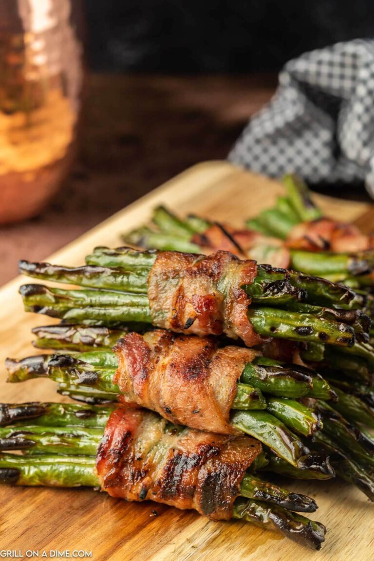 Grilled Bacon Wrapped Green Beans - grillonadime.com