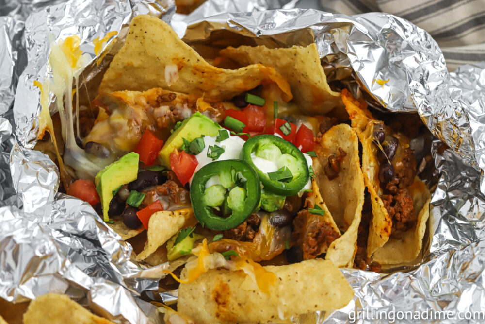 Foil Pack Nachos Recipe - grillonadime.com