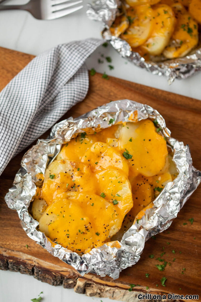 Cheesy Foil Pack Potatoes Recipe - grillonadime.com