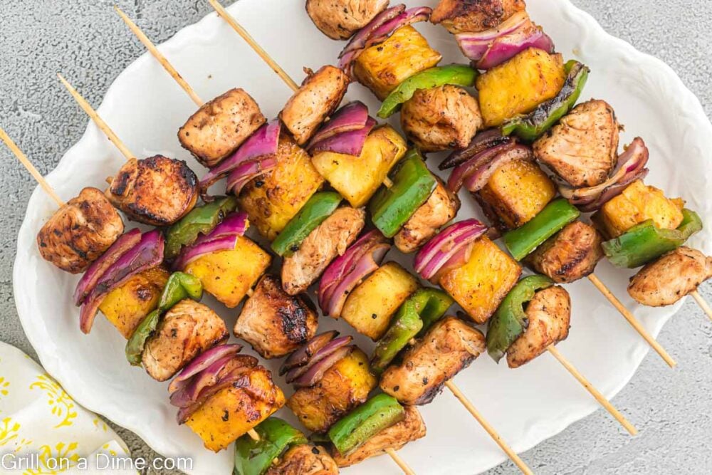 Grilled Hawaiian Chicken Kabobs Recipe - grillonadime.com