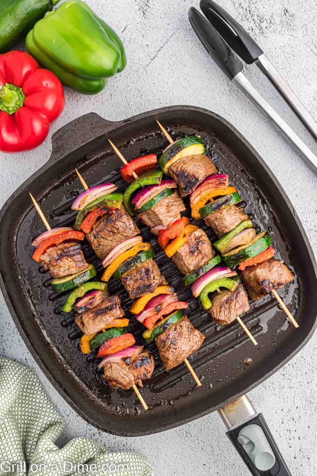 Grilled Beef Kabobs Recipe - grillonadime.com