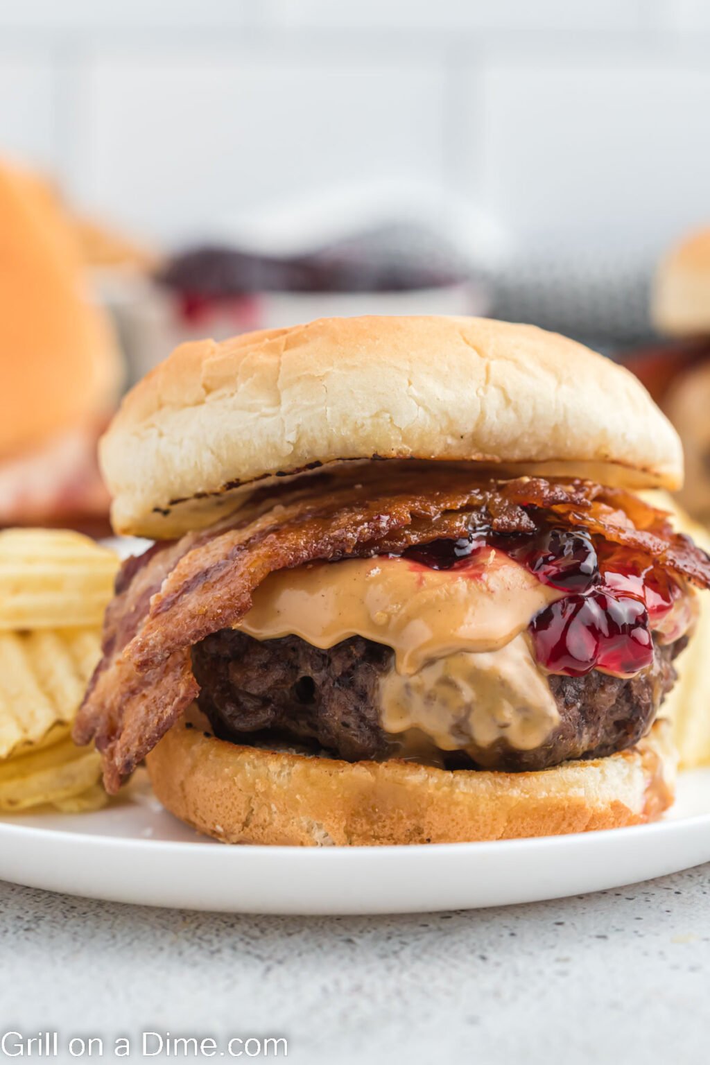 Peanut Butter and Jelly Burger Recipe - grillonadime.com