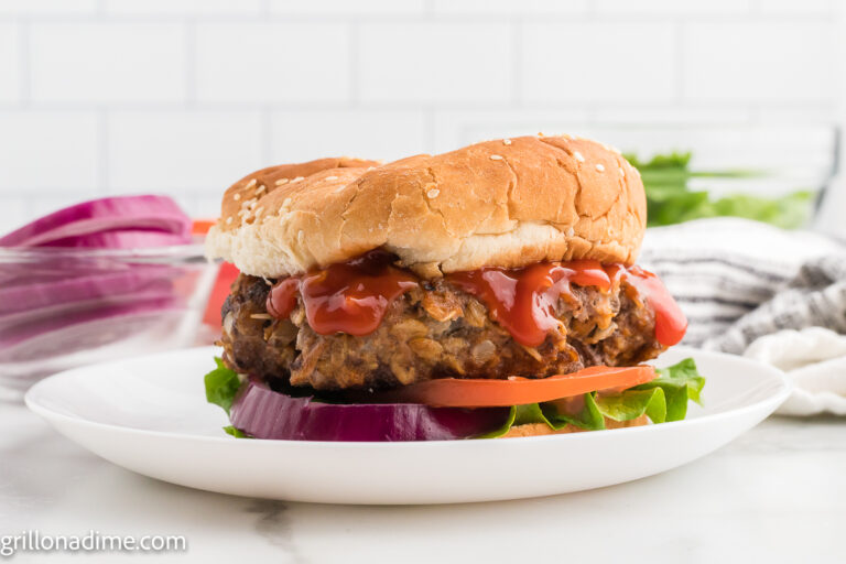 Blackstone Meatloaf Burgers - grillonadime.com