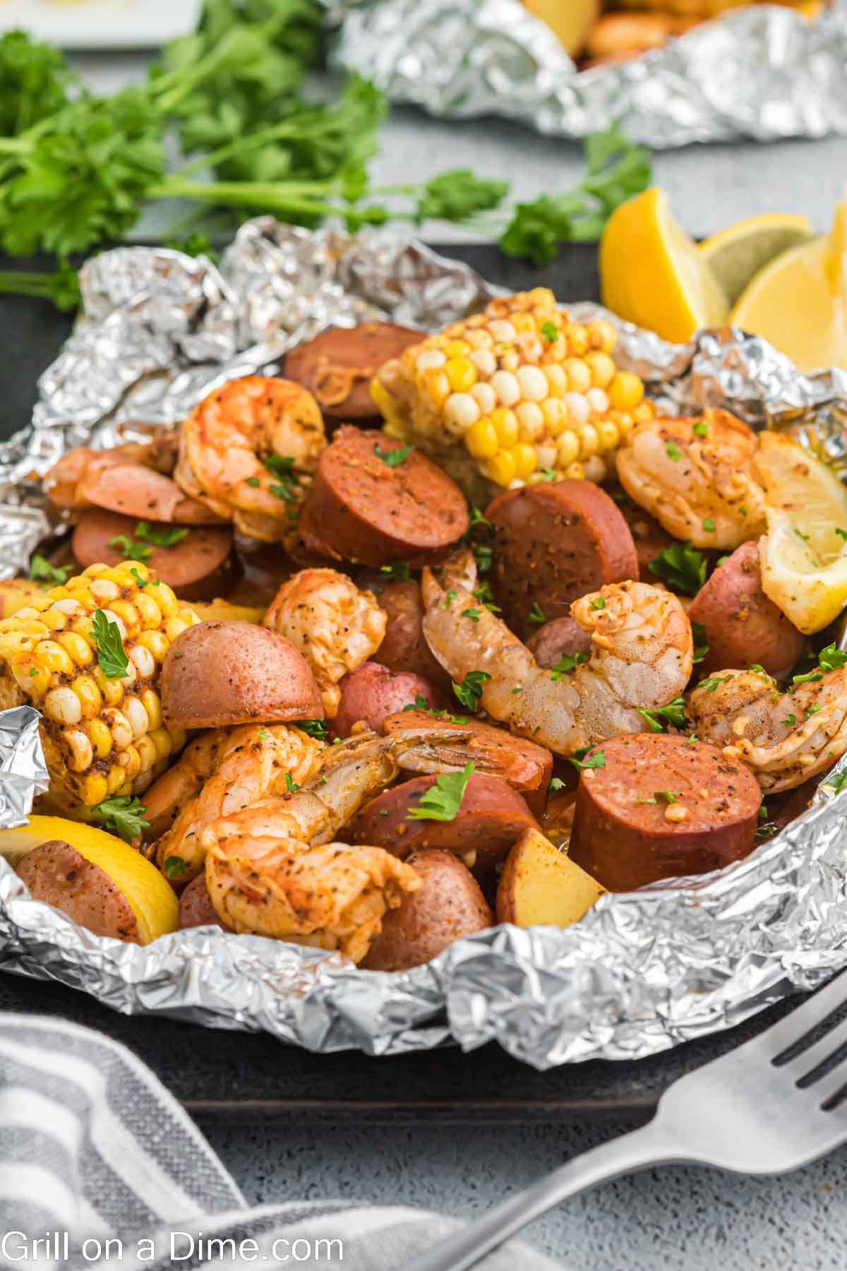 Shrimp Boil Foil Pack Recipe - grillonadime.com