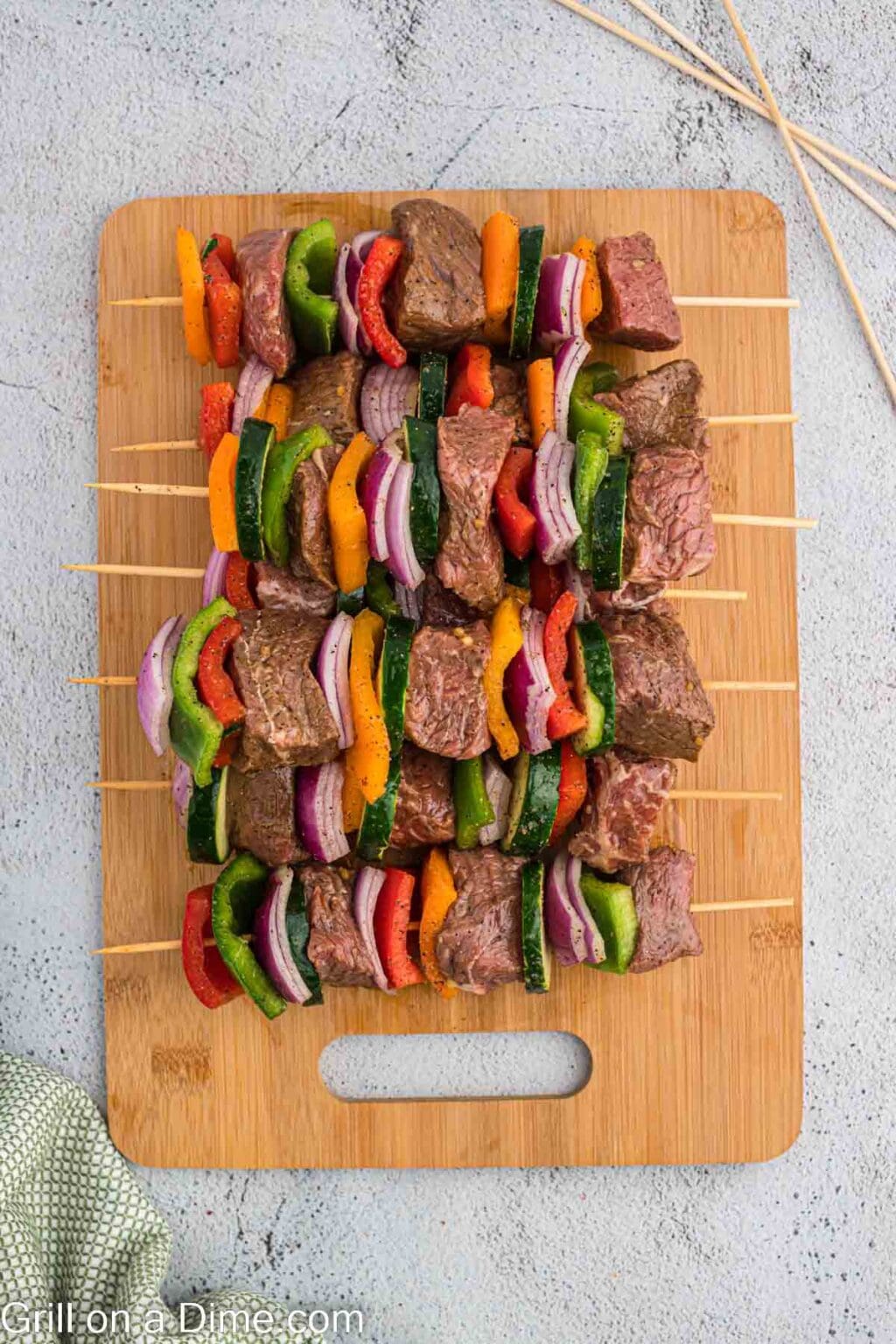 Grilled Beef Kabobs Recipe - grillonadime.com