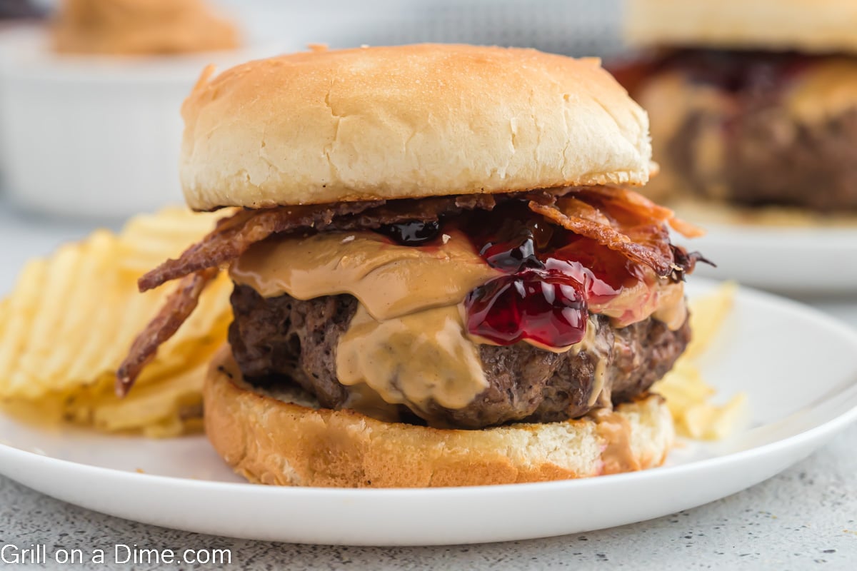 Peanut Butter and Jelly Burger Recipe - grillonadime.com