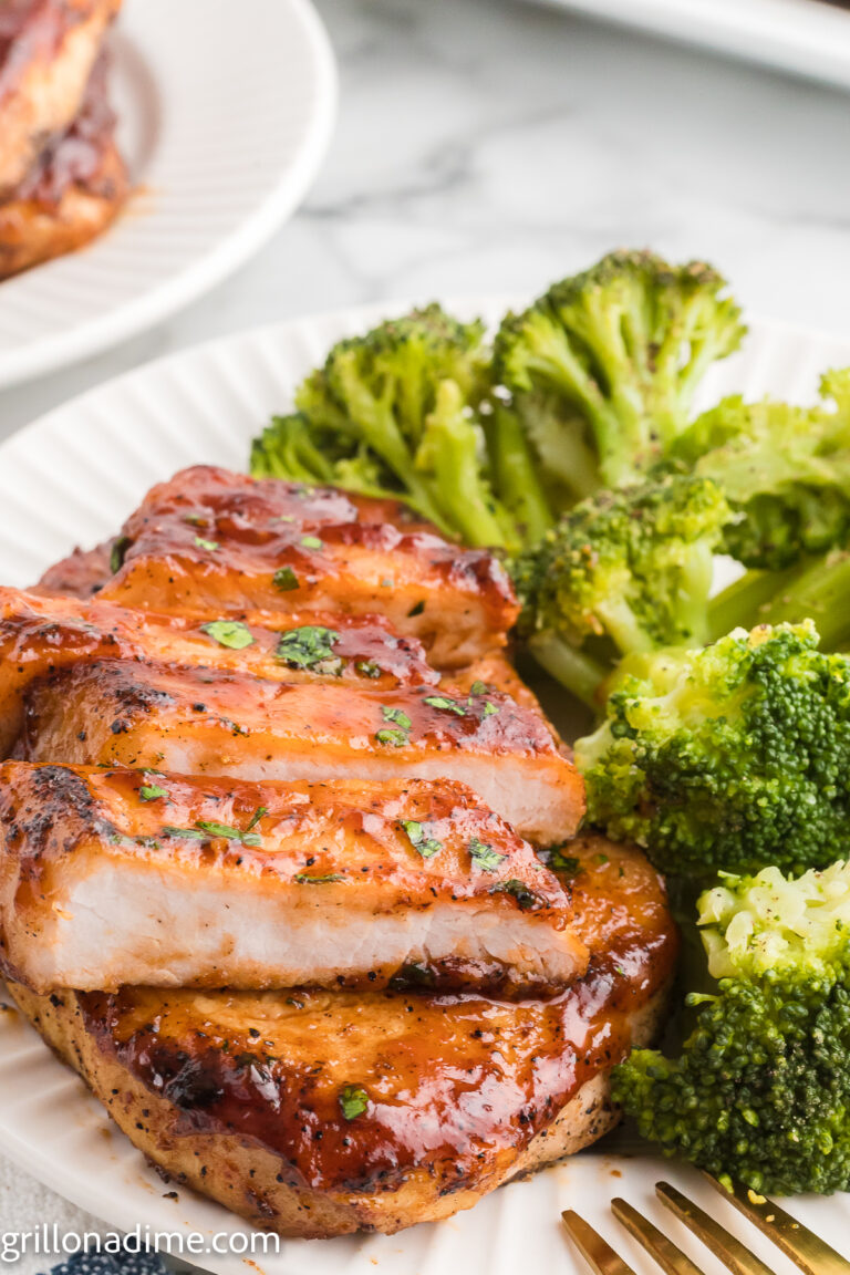 BBQ Pork Chops on Blackstone Griddle - grillonadime.com