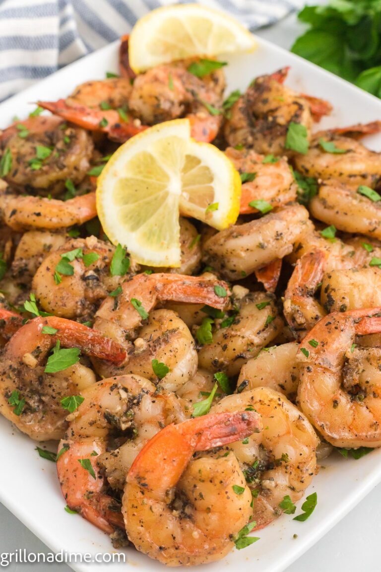 Blackstone Garlic Butter Shrimp - grillonadime.com