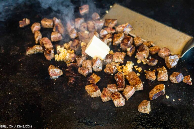 Blackstone Garlic Butter Steak Bites (Perfect Sear Every Time ...