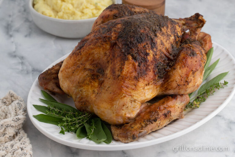 Grilled Turkey - Smoky and Juicy - grillonadime.com