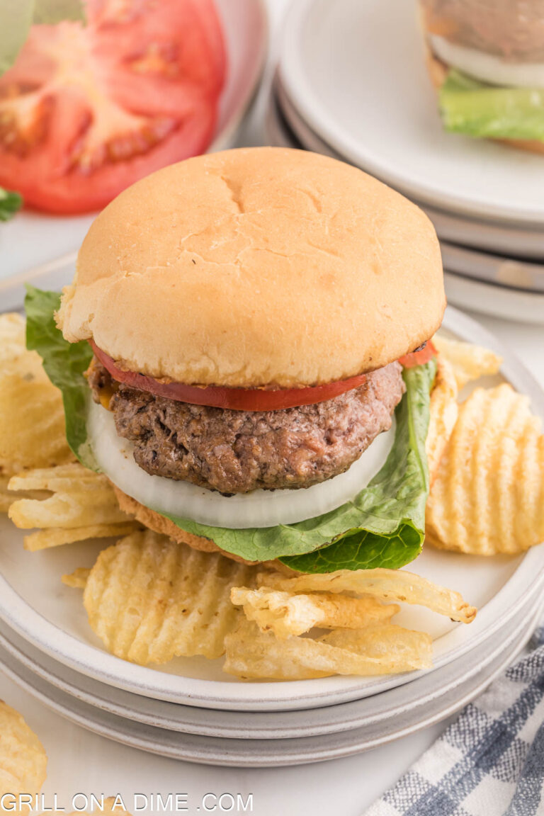 Blackstone Cheese Stuffed Burgers - grillonadime.com