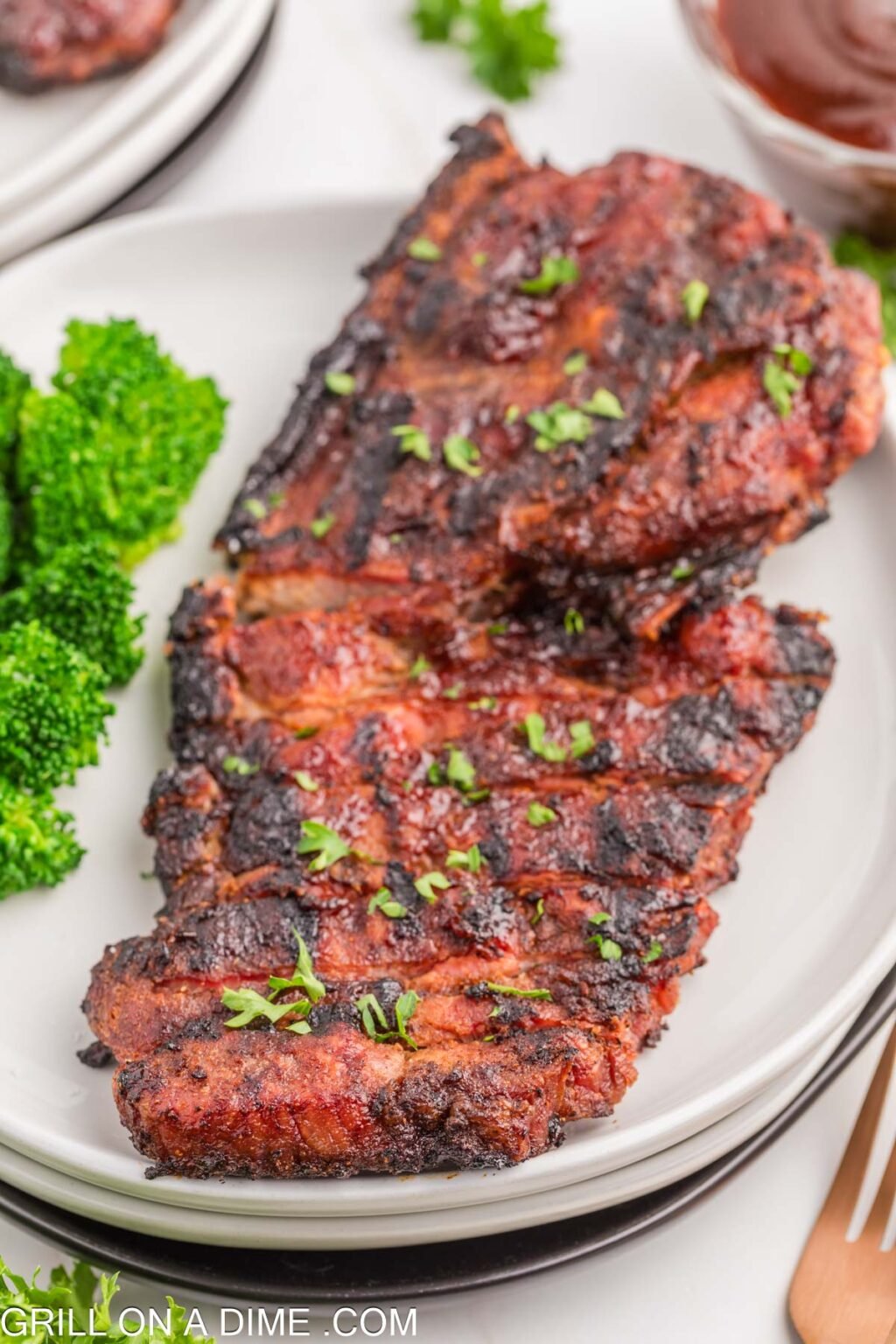 Grilled Pork Steak - grillonadime.com