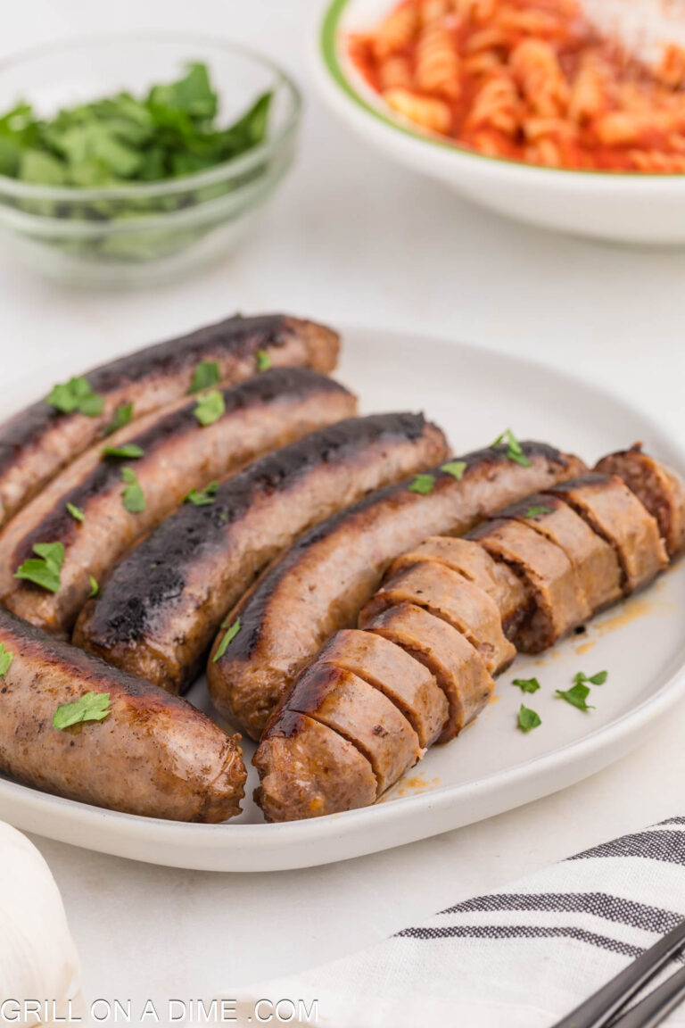 Italian Sausage on Blackstone - grillonadime.com