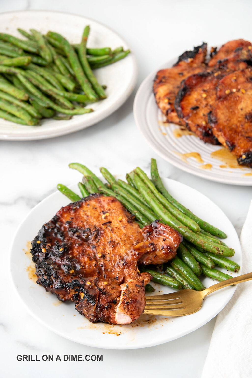 Grilled Hot Honey Pork Chops