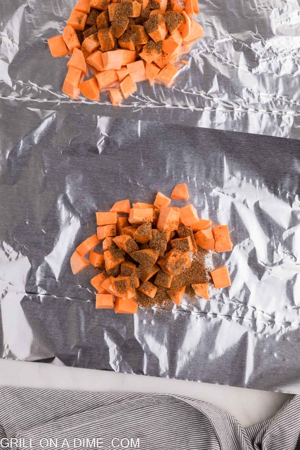 Foil Pack Sweet Potatoes - grillonadime.com