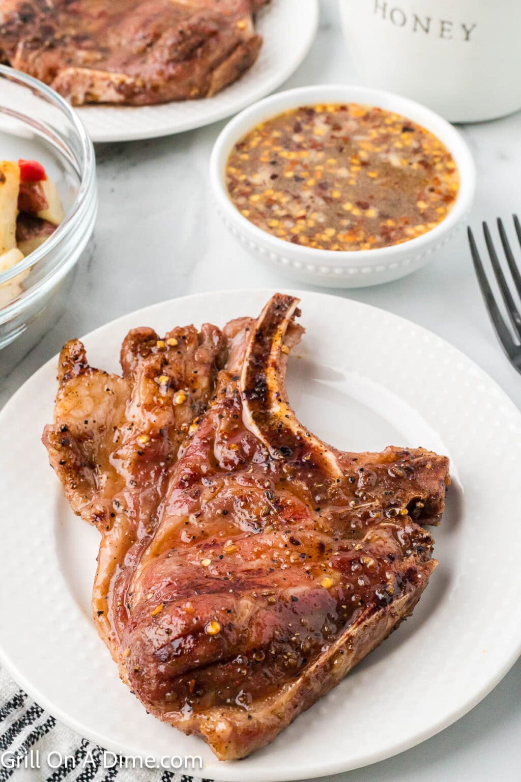 Grilled Hot Honey Pork Chops