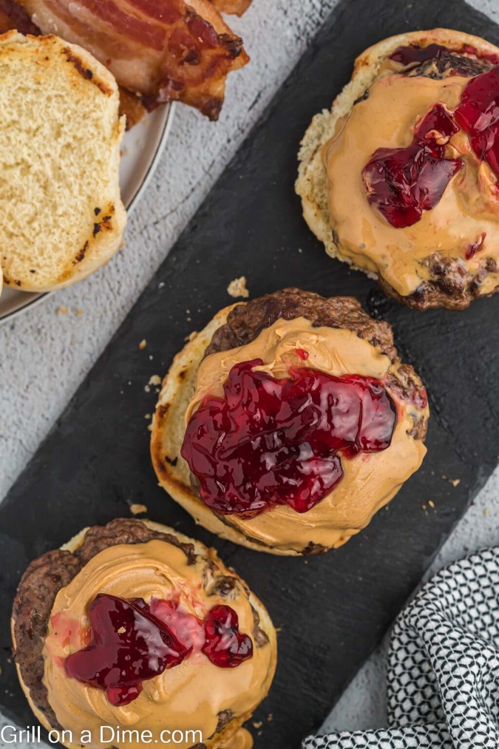 Peanut Butter and Jelly Burger Recipe - grillonadime.com