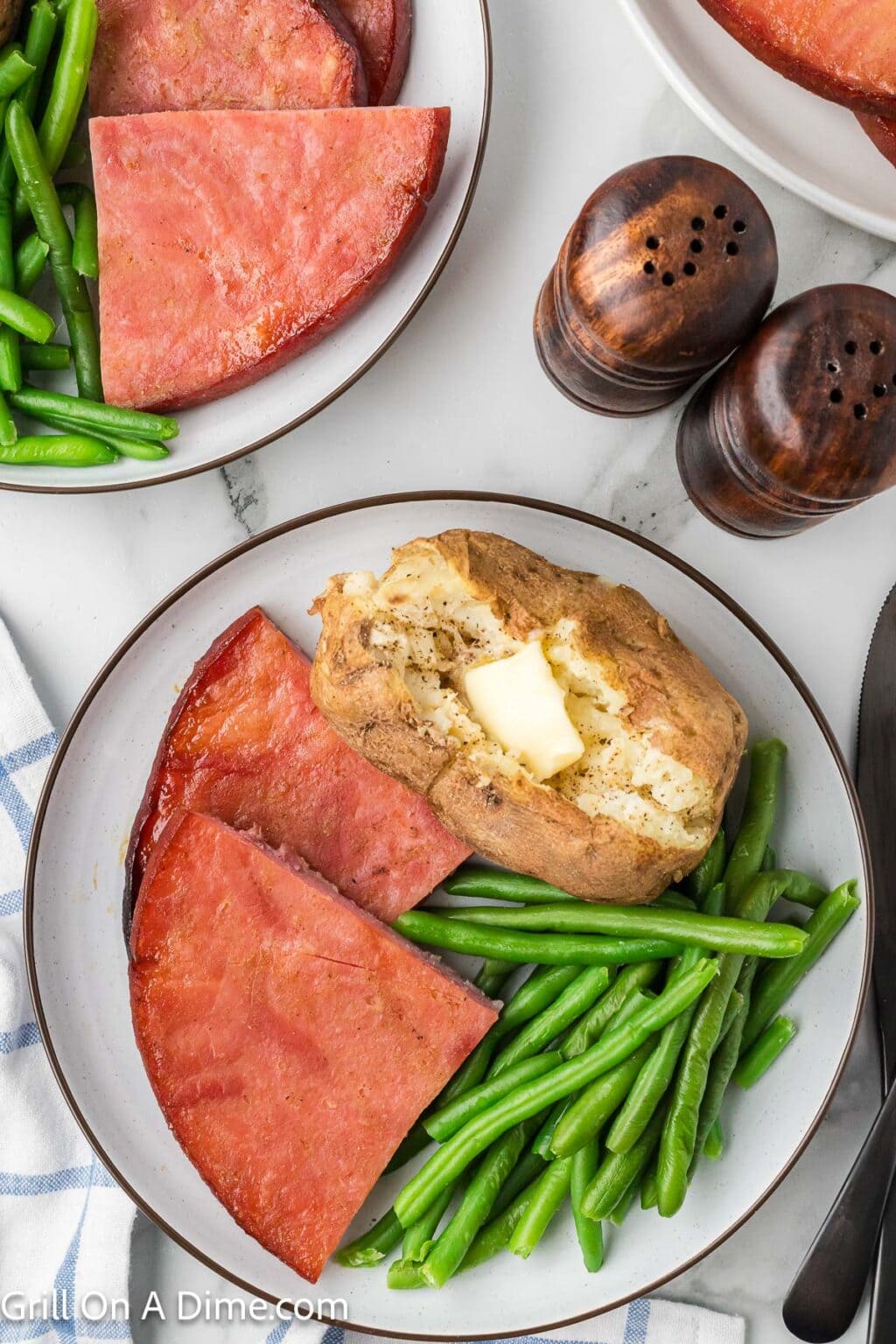 Smoked Ham Steak - grillonadime.com