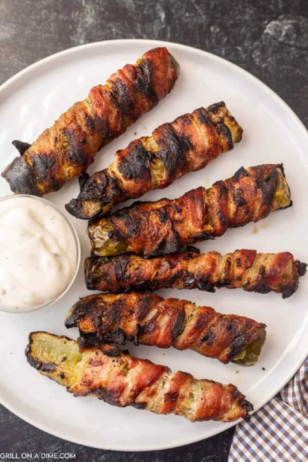 Bacon Wrapped Pickles - grillonadime.com