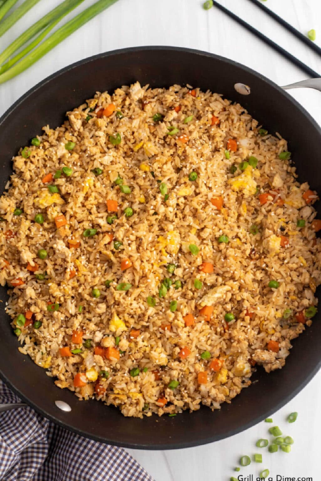 Ground Chicken Fried Rice - grillonadime.com